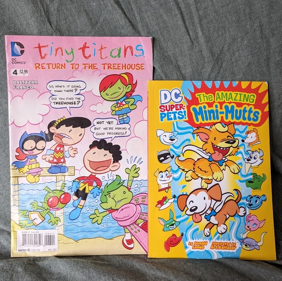 DC Comics | Other | Dc Comics Book Set Tiny Titans Pets Amazing Mini ...